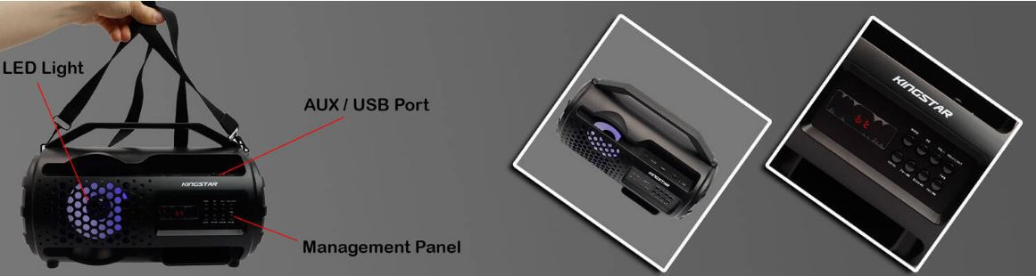 اسپیکر بلوتوثی قابل حمل کینگ استار مدل KBS250 - ایکاپ کالا